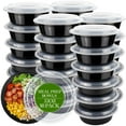 Meal Prep Containers Reusable 32oz - With Lids 50 Pack Round Food For ...