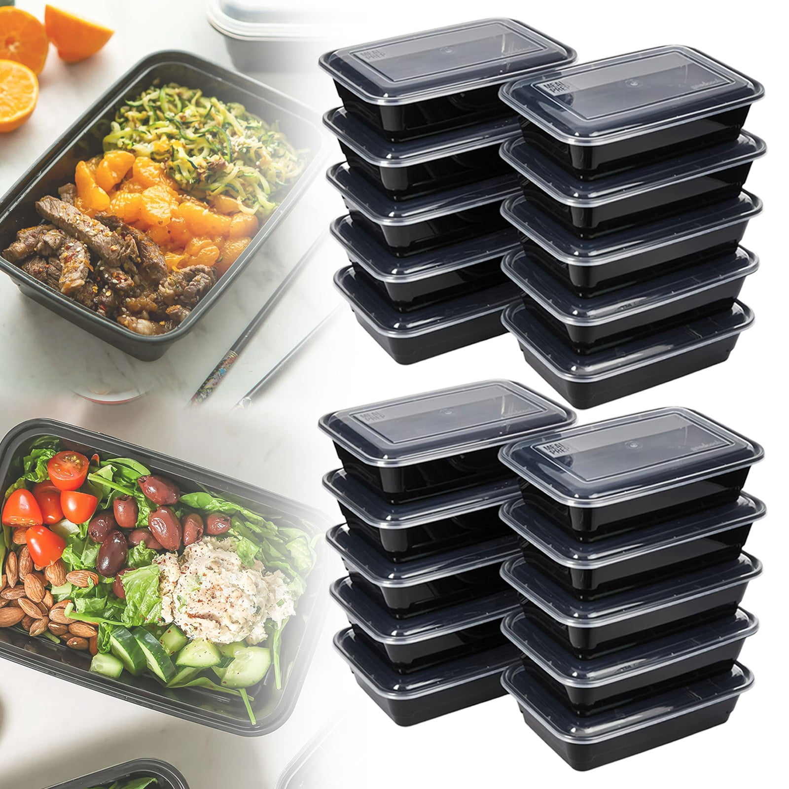 Meal Prep Containers Reusable Food Storage Containers with Lids, Set of ...