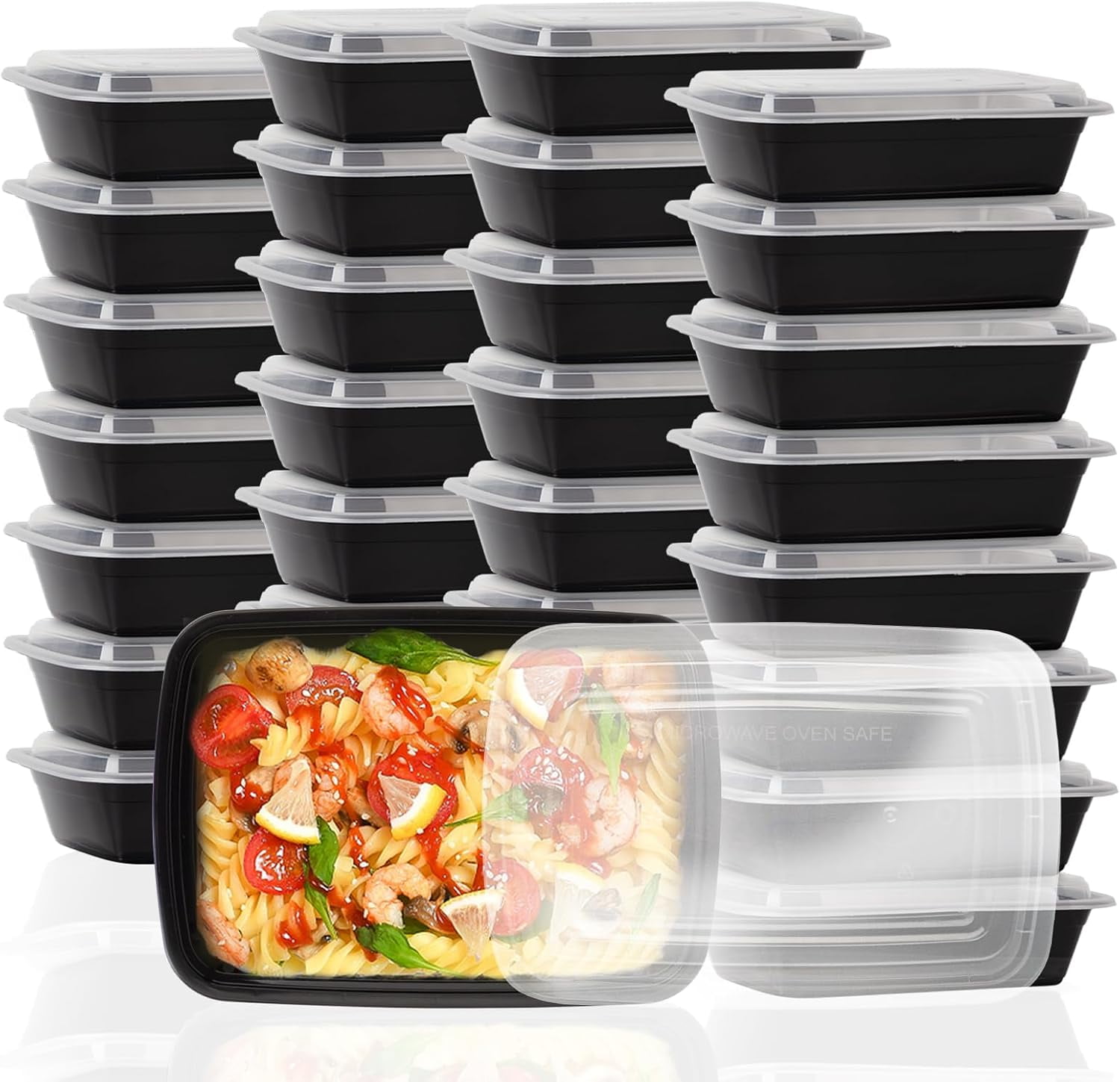 Meal Prep Containers Reusable, Plastic Food Prep Containers, Leakproof ...