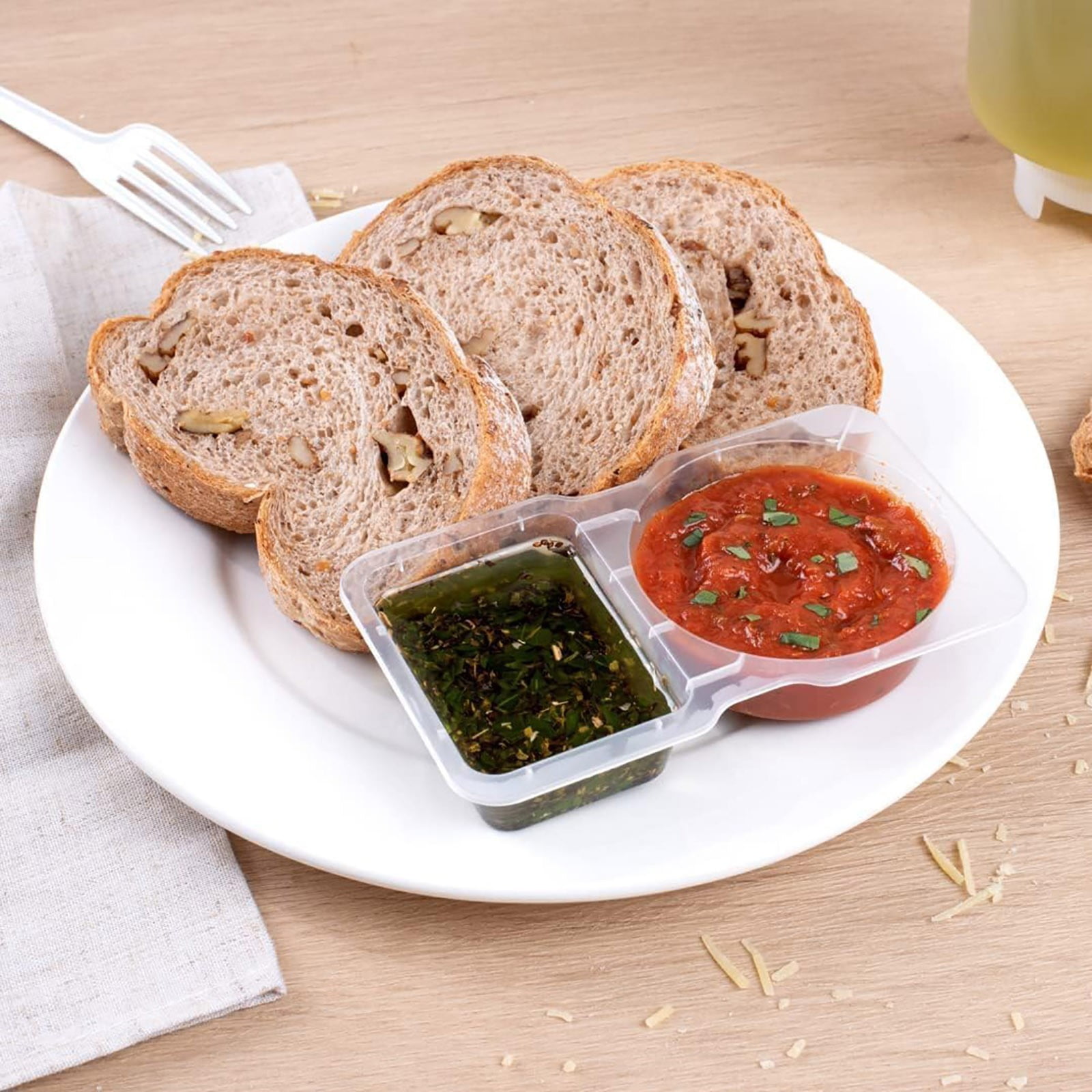 Meal Prep Containers Small Double Condiment Containers With Lids 2 ...