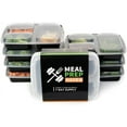 Meal Prep Haven 3 Compartment Food Storage Containers with Lids ...