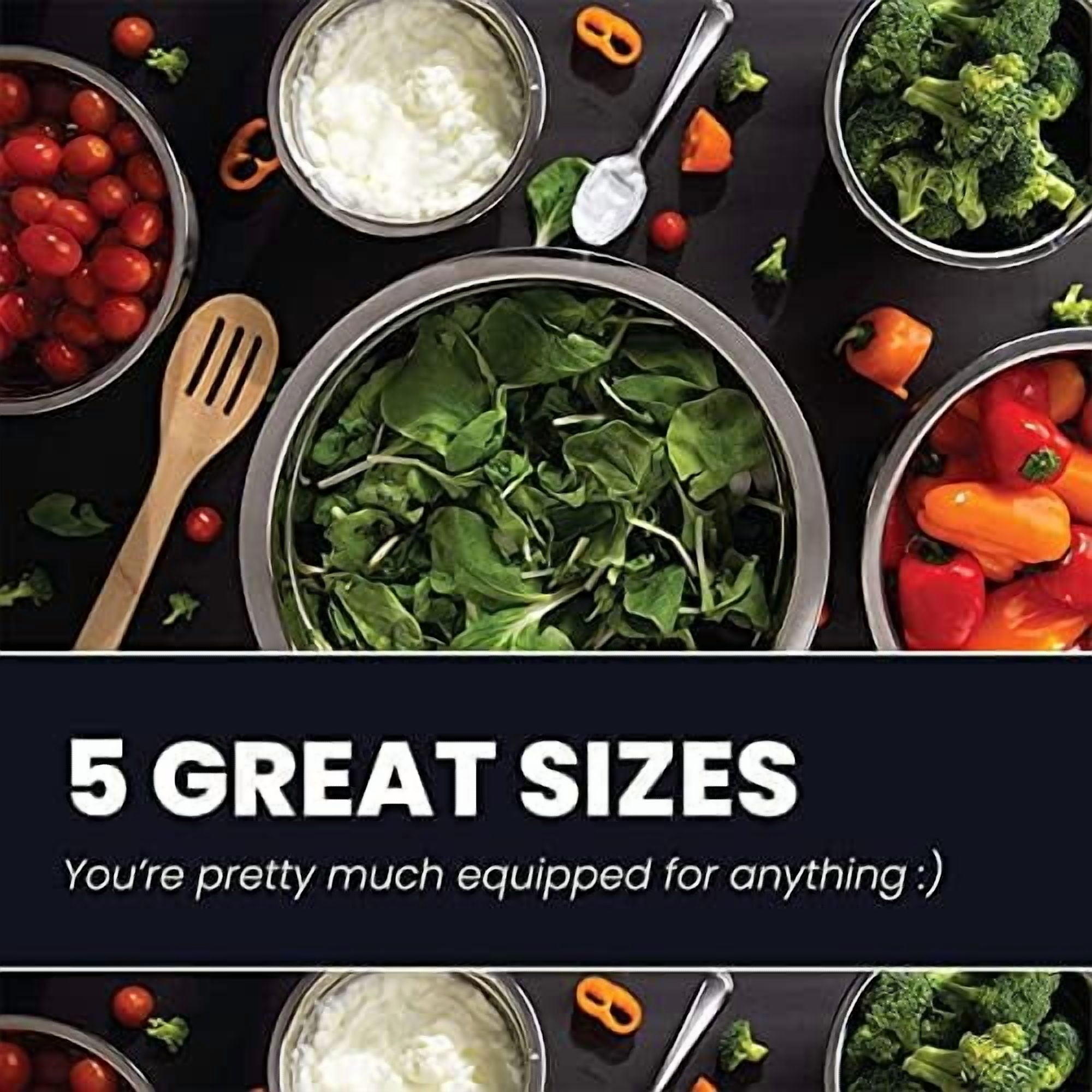 Meal Prep Stainless Steel Mixing Bowls Set, Home, Refrigerator, and ...