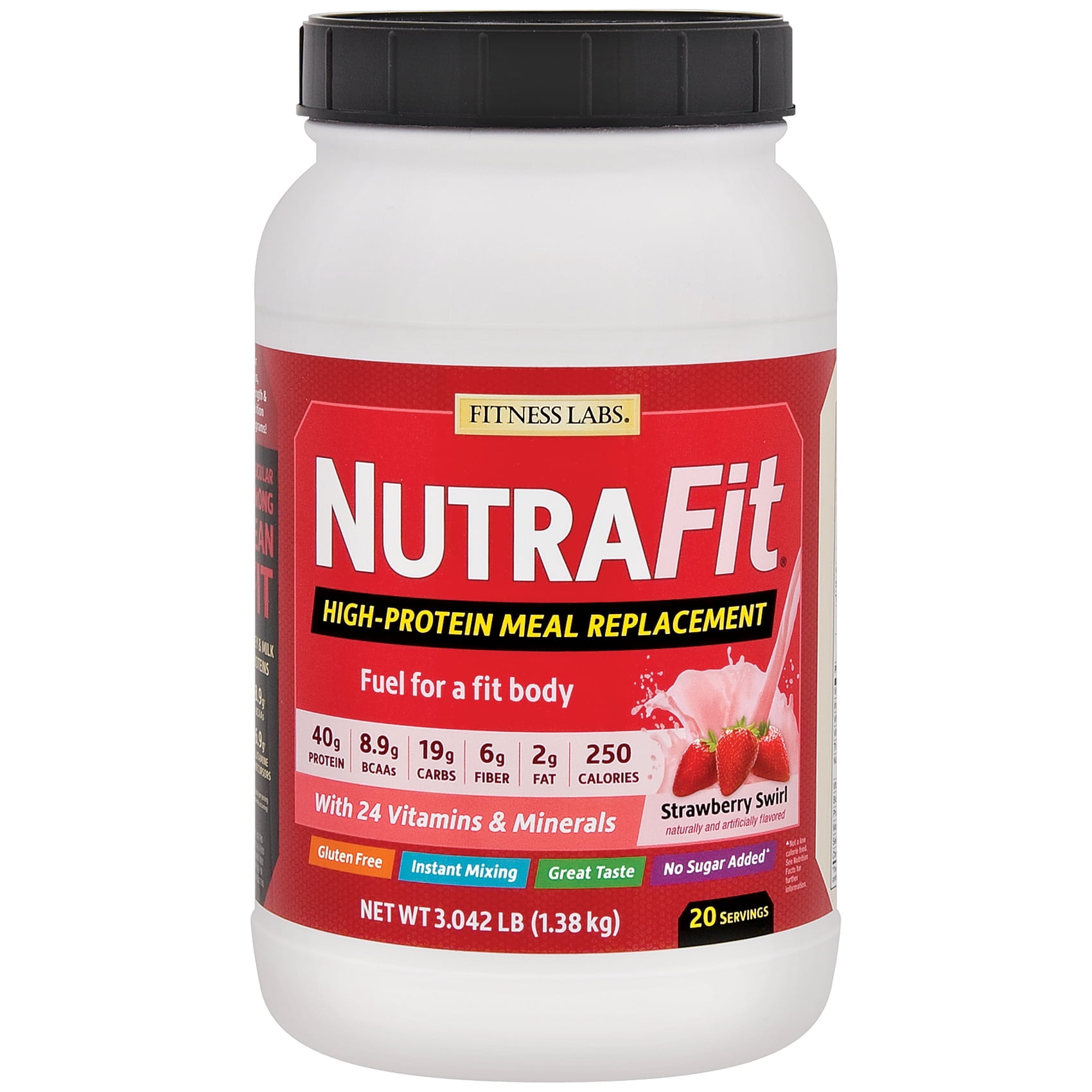 Meal Replacement Powder | 40g Protein | 2.28 lb | Strawberry Swirl ...
