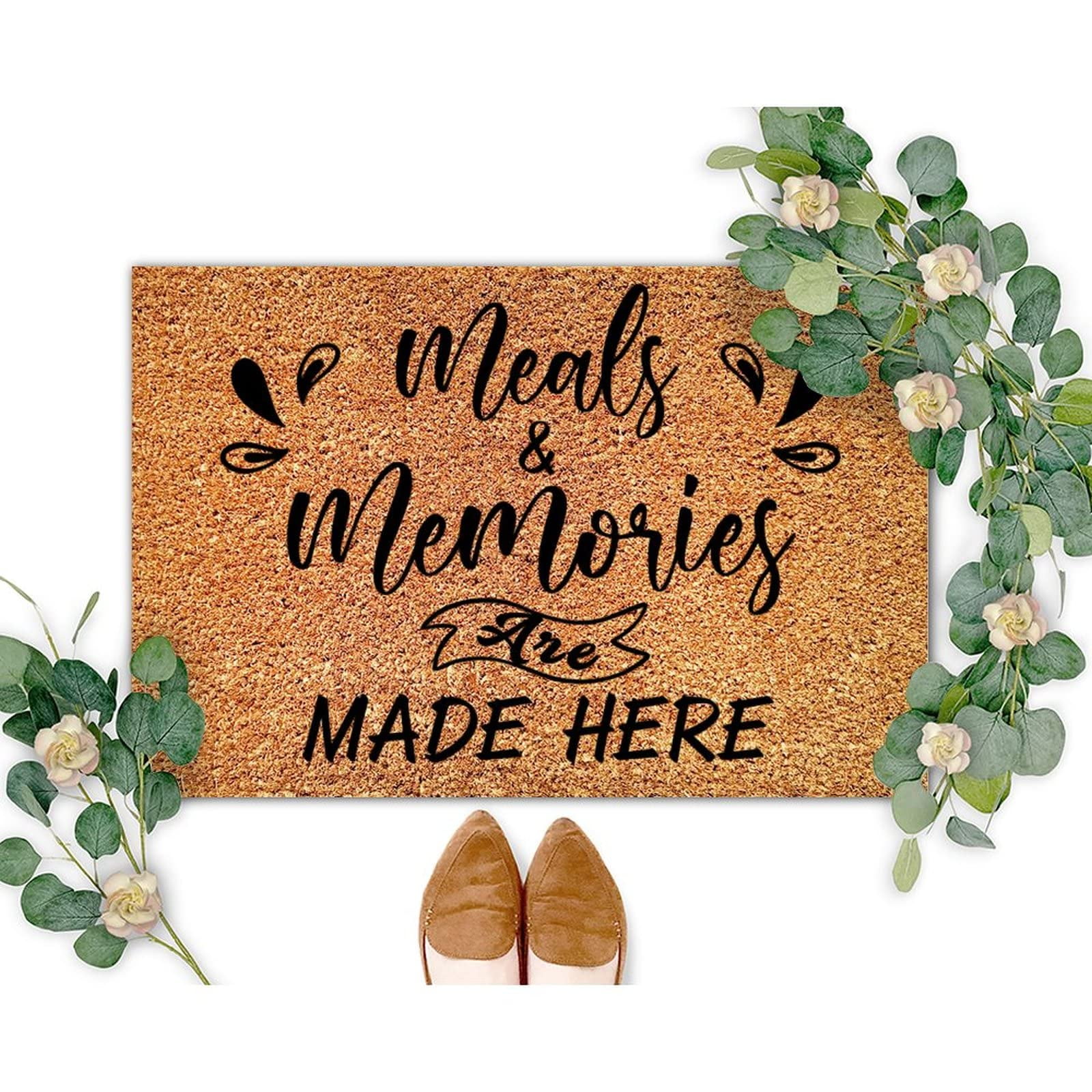 Meals and Memories are Made Here Coir Doormat Saying Quotes Door Mats ...