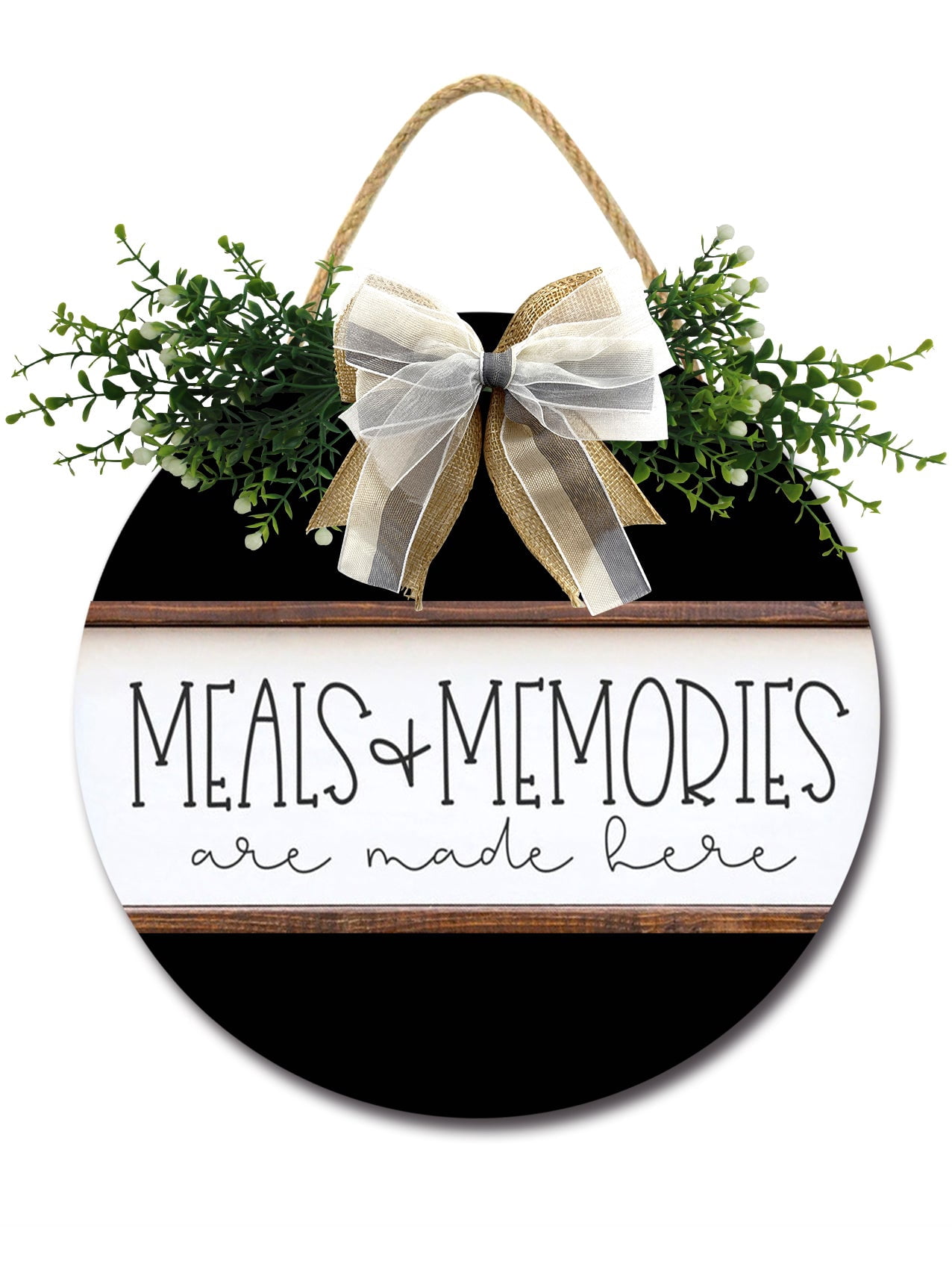 Meals & Meories Are Made Here Sign Front Door Porch Decorations, Round ...