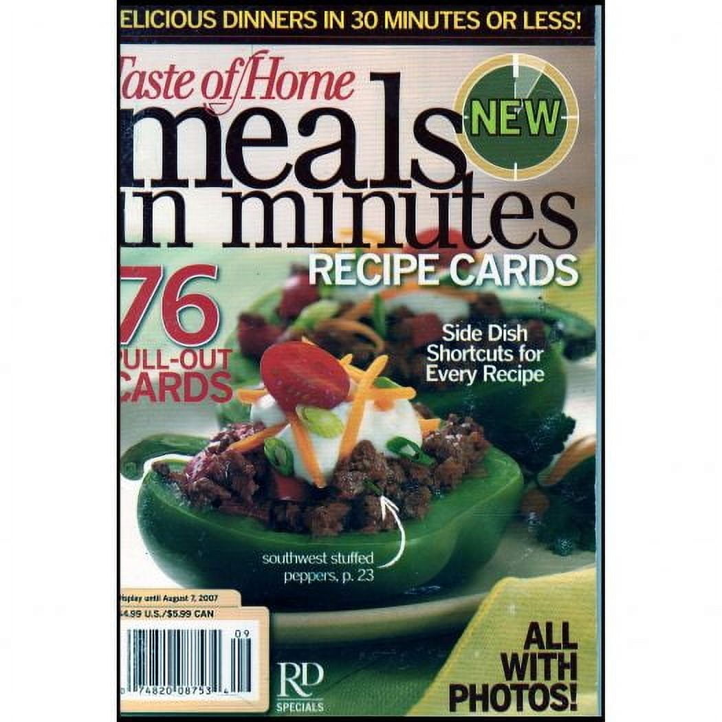 Meals in Minutes Recipe Cards - Taste of Home (Small Format Staple ...