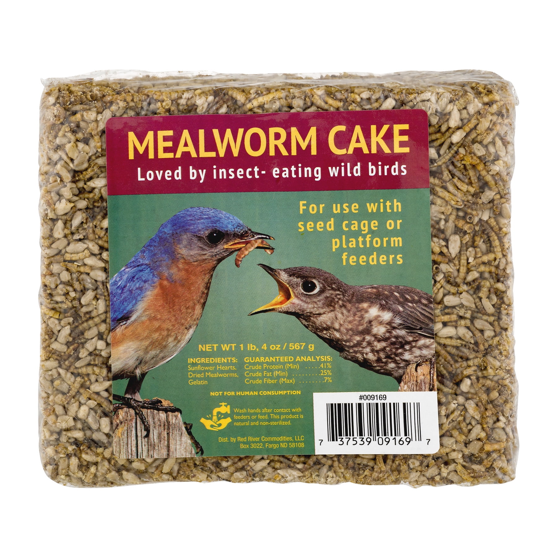 Mealworm Cake Wild Bird Food, 20 oz. - Walmart.com
