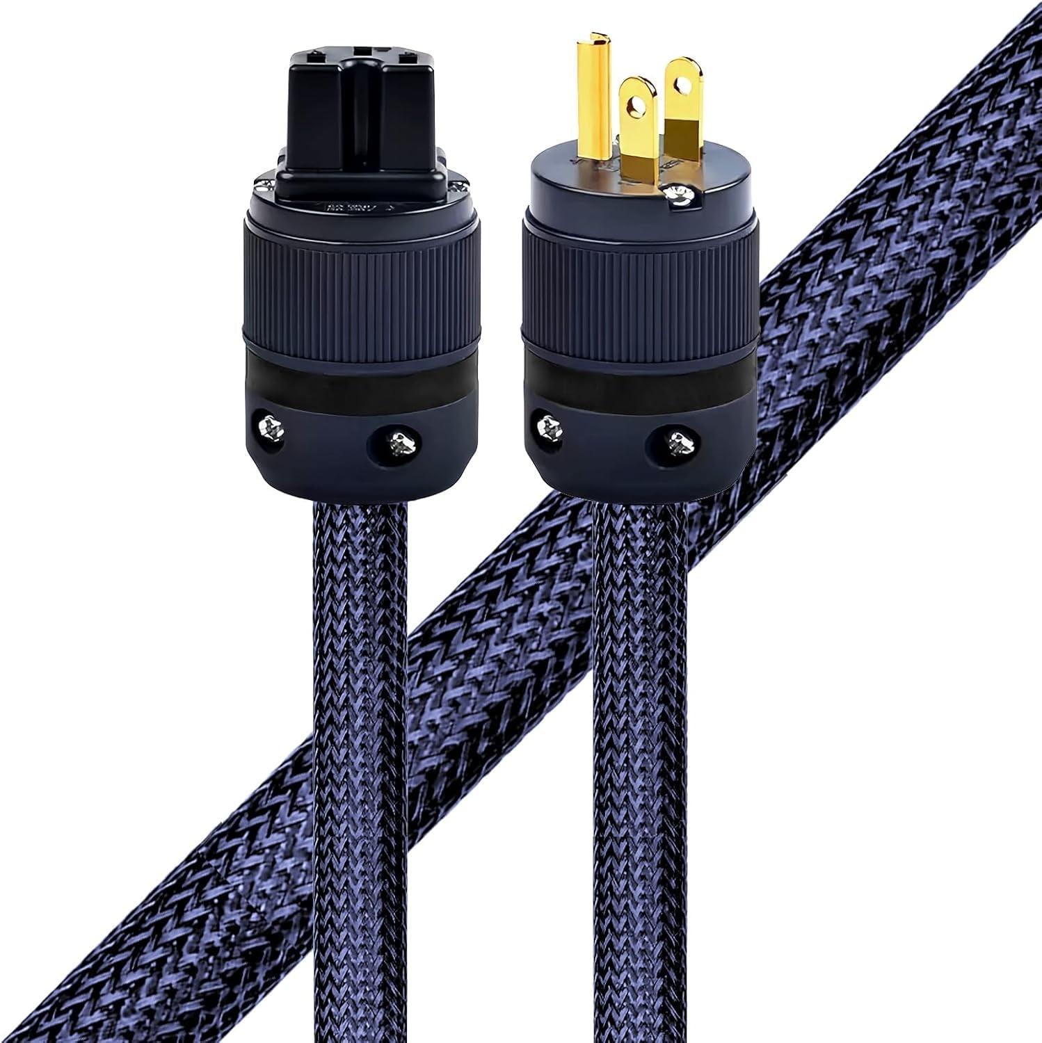 Meamaz 110v-240v 15A Audio Cable, Two Pole Ac Plug Cord, OD 17mm Copper ...