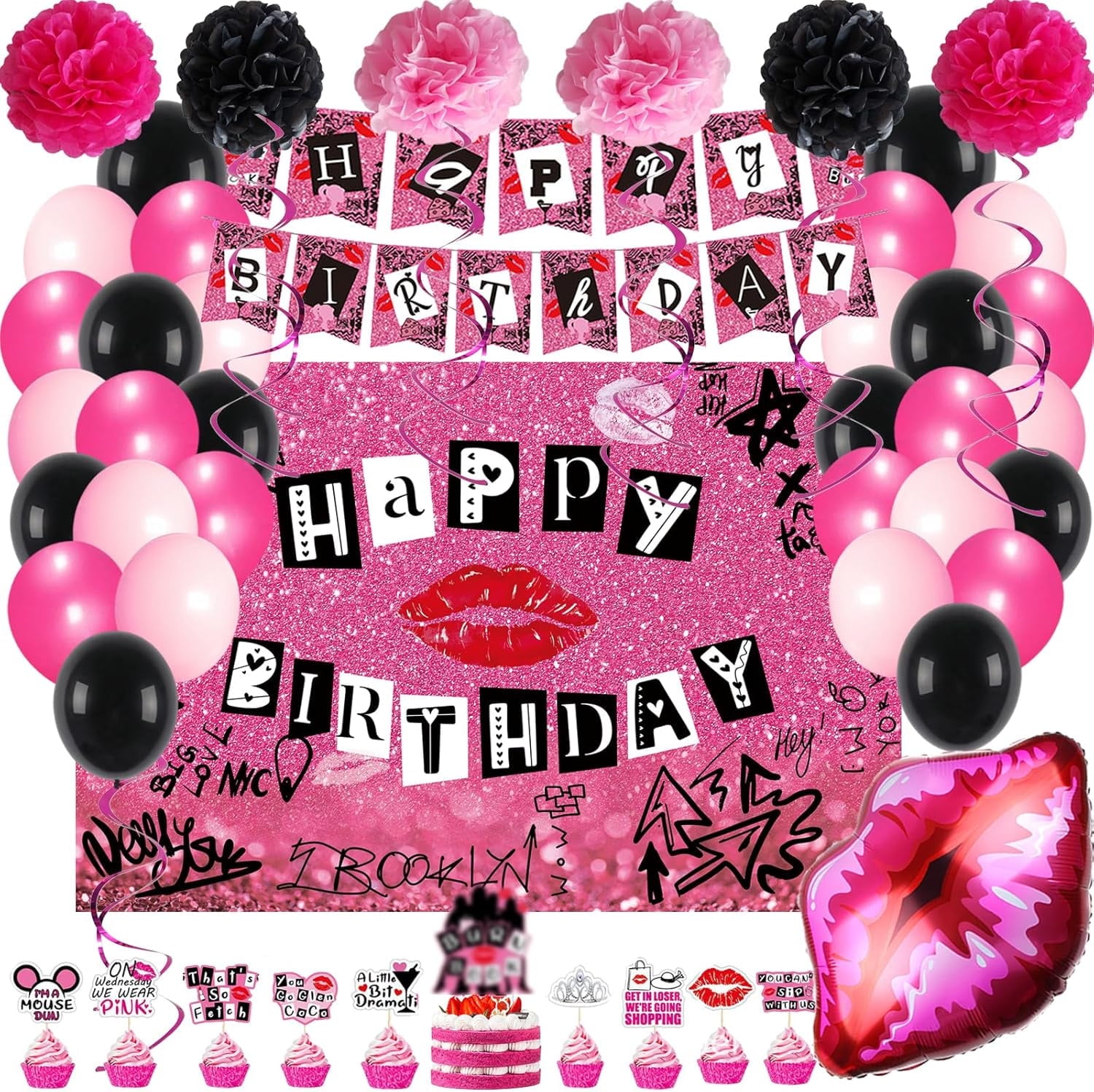 Mean Girls Party Decorations, Burn Book Girls Birthday Decorations ...