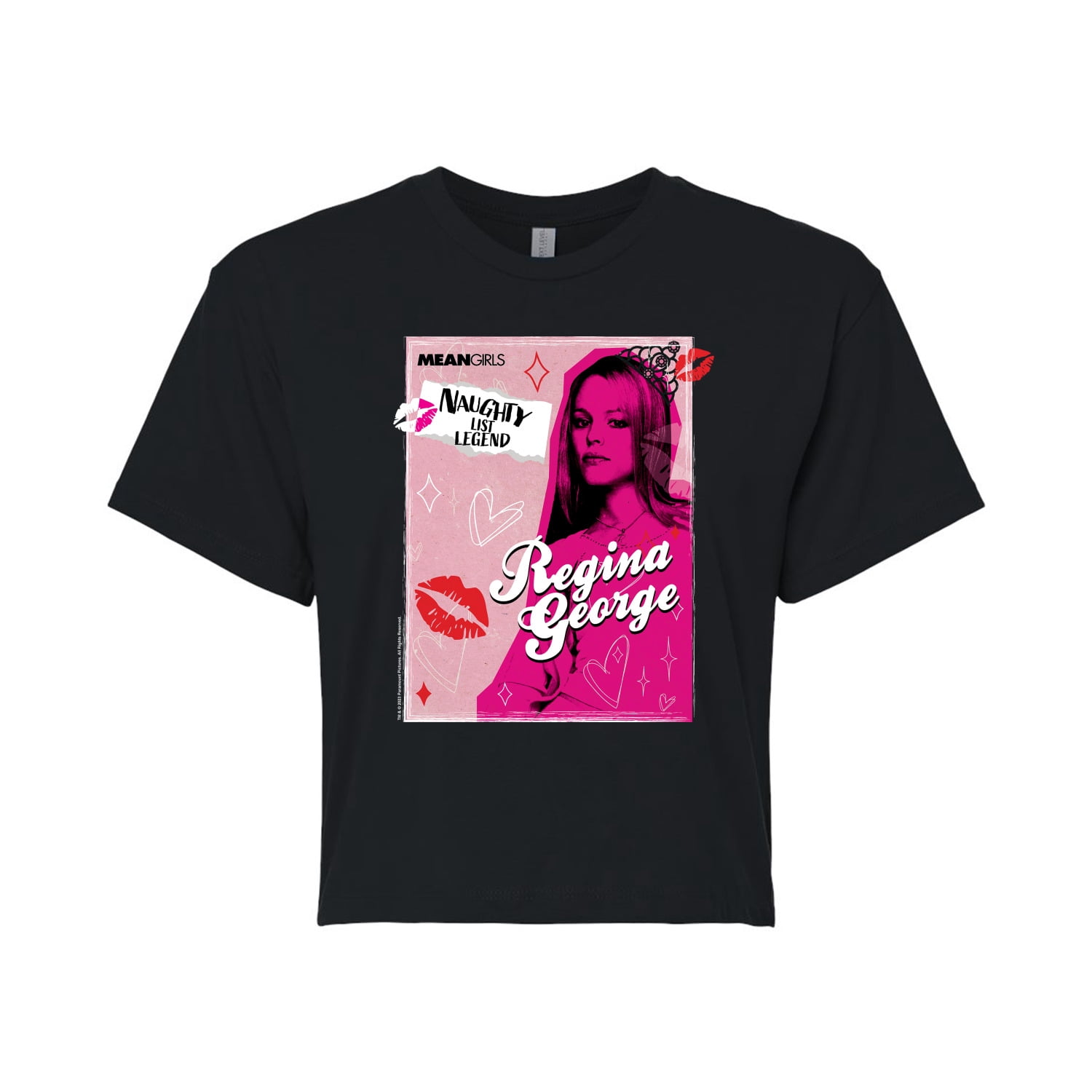Mean Girls - Regina George Naughty List Legend - Juniors Cropped Cotton ...