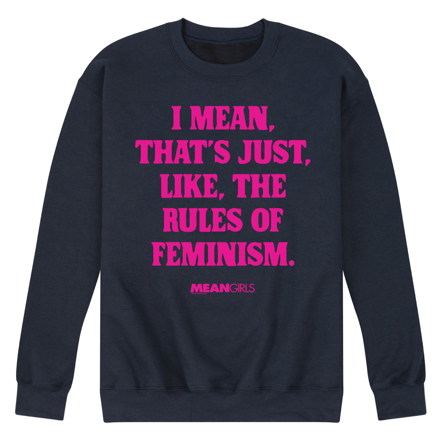 Mean Girls - Rules Of Feminism - Men's Crew Neck Fleece Pullover ...