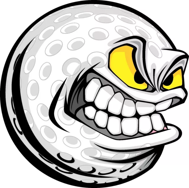 Mean Golf Ball Vinyl Usa Made Decal Sticker Truck Window Bumper Wall ...