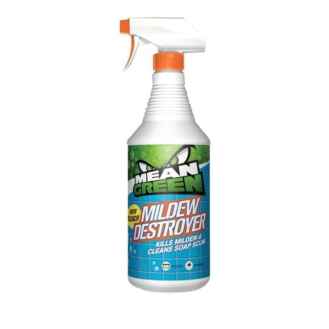 Mean Green Mildew Remover, Bleach-Based Cleaner, Disinfectant, 32 oz ...