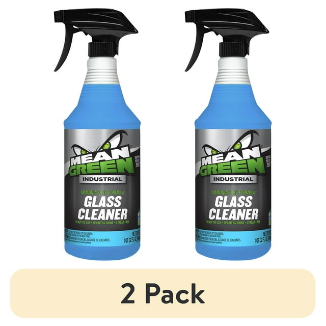 (2 pack) Mean Green Ammonia Free Glass Cleaner Spray-385682, 32 oz ...