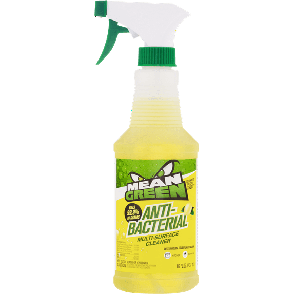 Mean Green Lemon Scent Multi-Surface Cleaner, 32oz Spray Bottle for ...