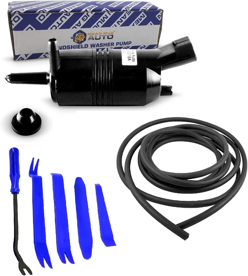 Mean Mug Auto 16212-316208A Front Windshield Washer Pump with Hose Pipe ...