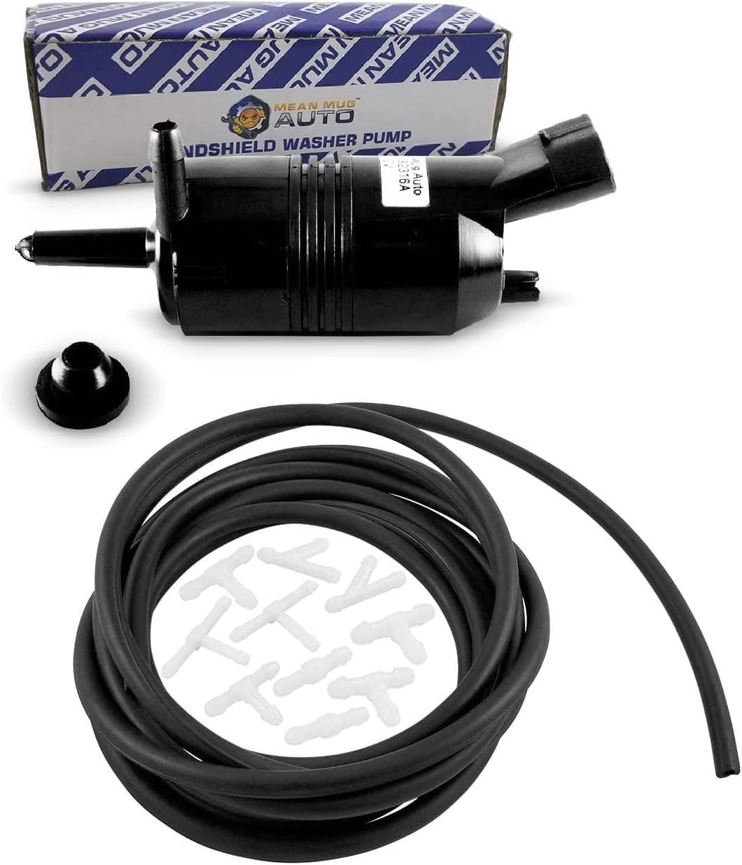 Mean Mug Auto 16212-31683A Front Windshield Washer Pump with Hose Pipe ...