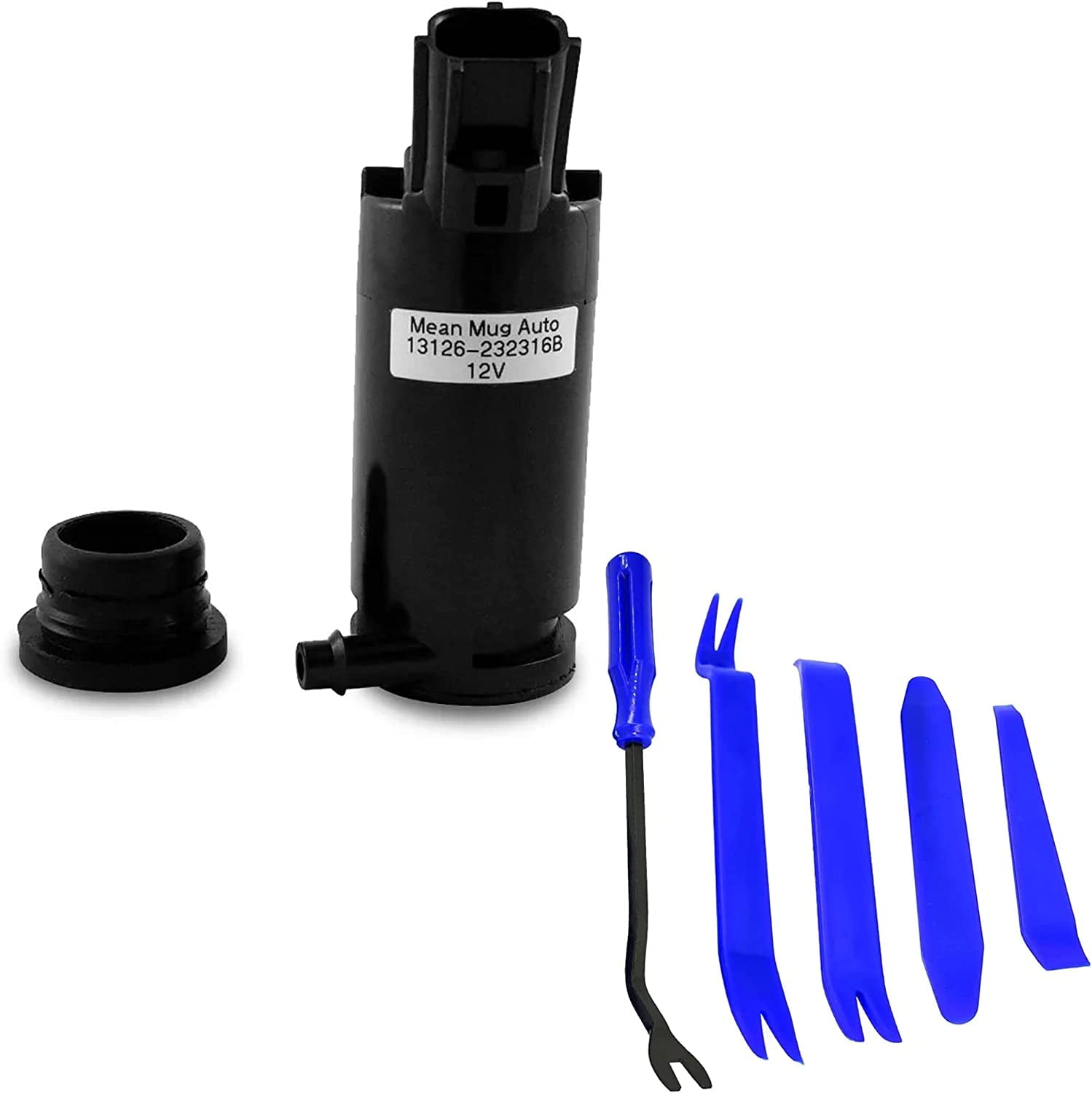 Mean Mug Auto 16212-61620A Windshield Washer Pump w/Grommet With 5Pcs ...