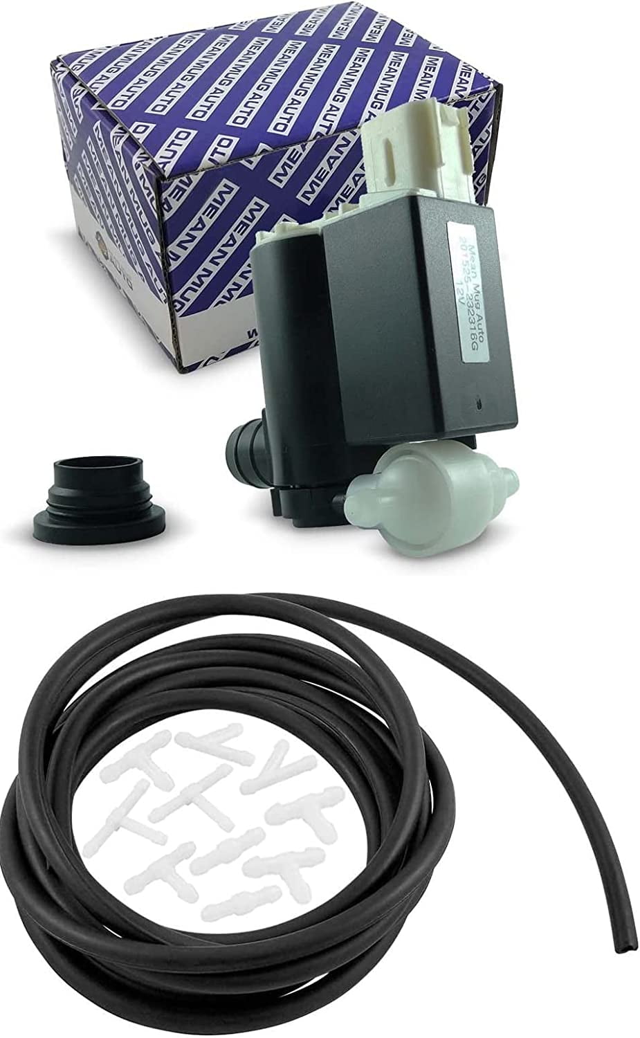 Mean Mug Auto 16212-8833A Windshield Washer Pump with 3 Meter Hose Pipe ...