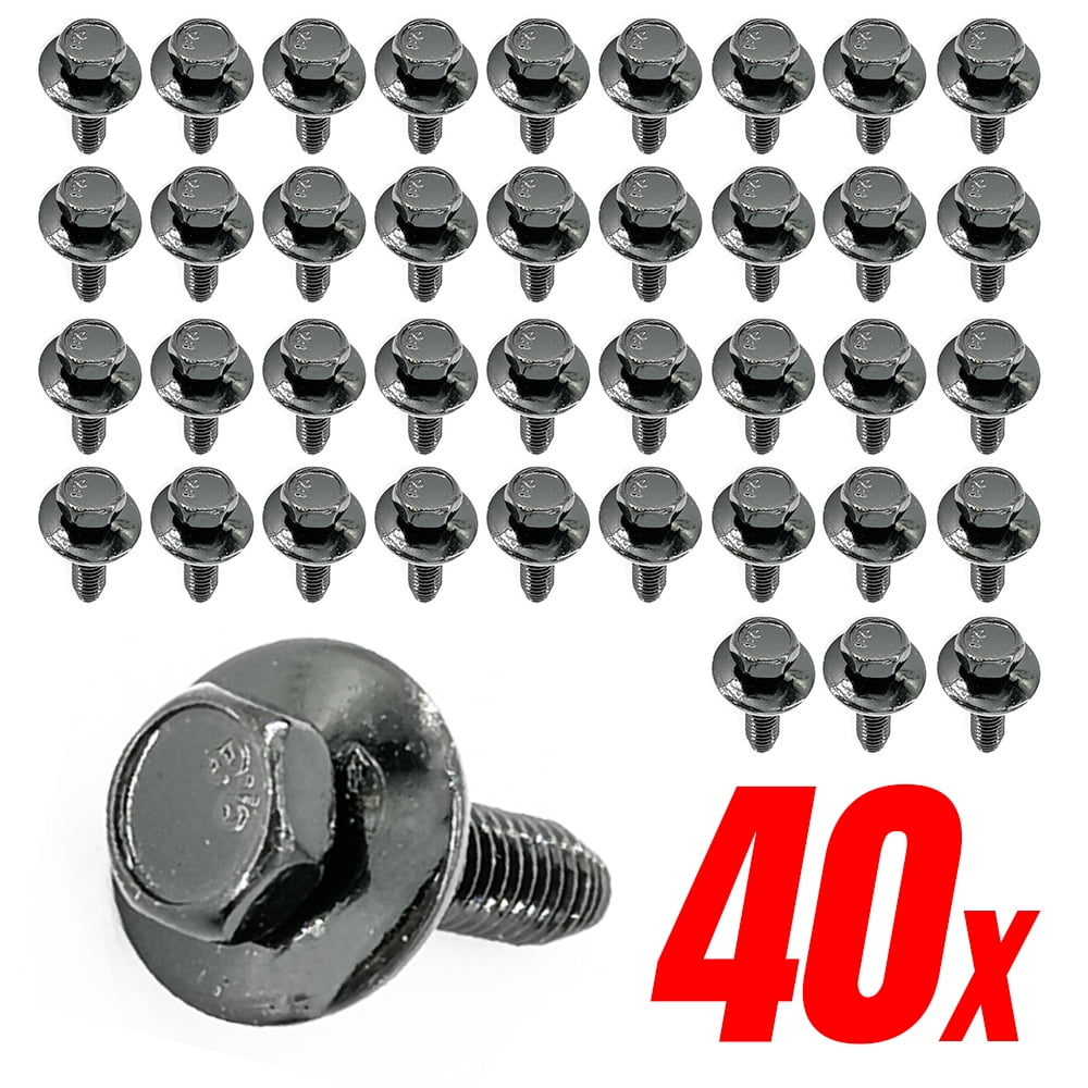 Mean Mug Auto 71315-88192A 40x Hex Head Sems Body Bolt M6-1.0 x 25mm ...