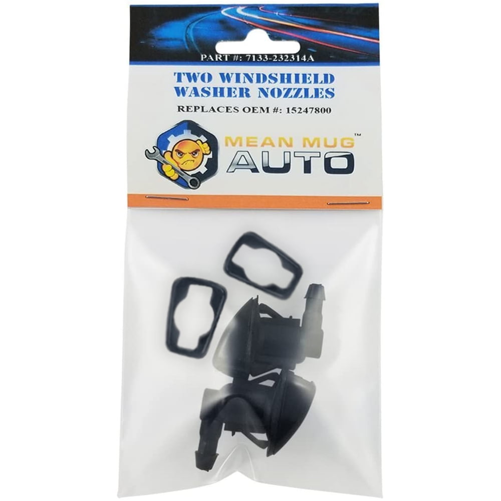 Mean Mug Auto 7133-232314A (Two) Front Windshield Washer Nozzles - For ...