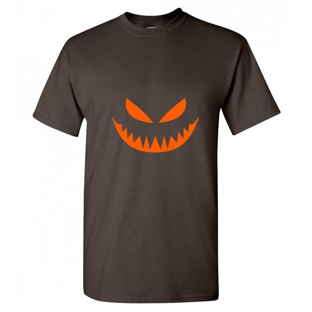 Mean Pumpkin Emoticon Holloween Tee Graphic Novelty Humor Funny ...