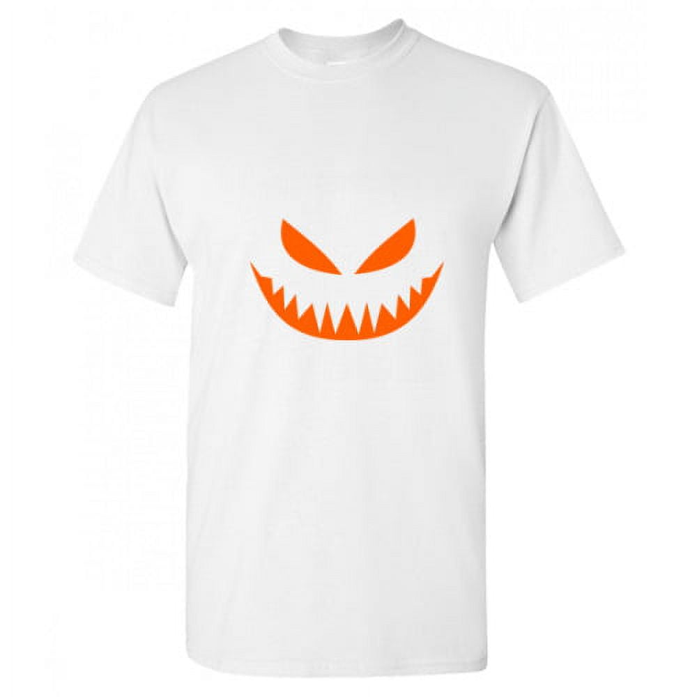 Mean Pumpkin Emoticon Holloween Tee Graphic Novelty Humor Funny ...