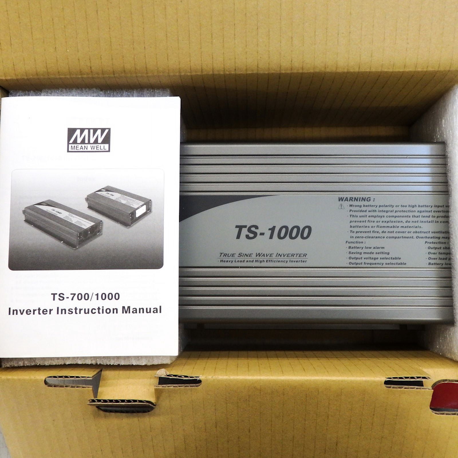 Mean Well 1000W 48VDC 110VAC True Sine Wave DC/AC Power Inverter TS ...