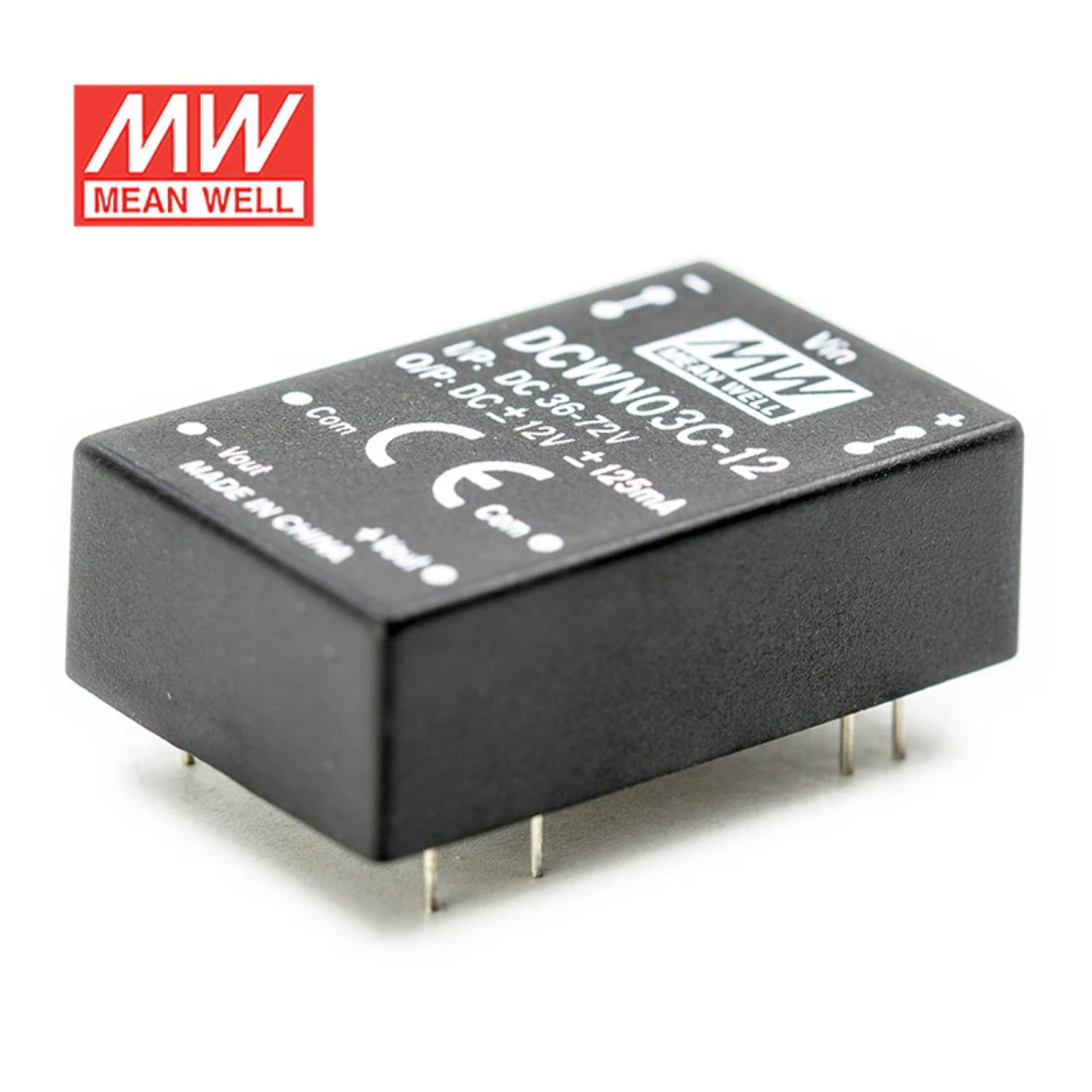 Mean Well DCWN03C-12 DC-DC Converter - 3W 36~72V DC in 12V out ...