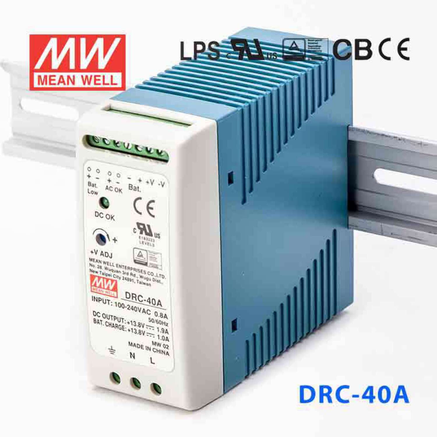 Mean Well DRC-40A Power Supply 40.02W 13.8V - Walmart.com