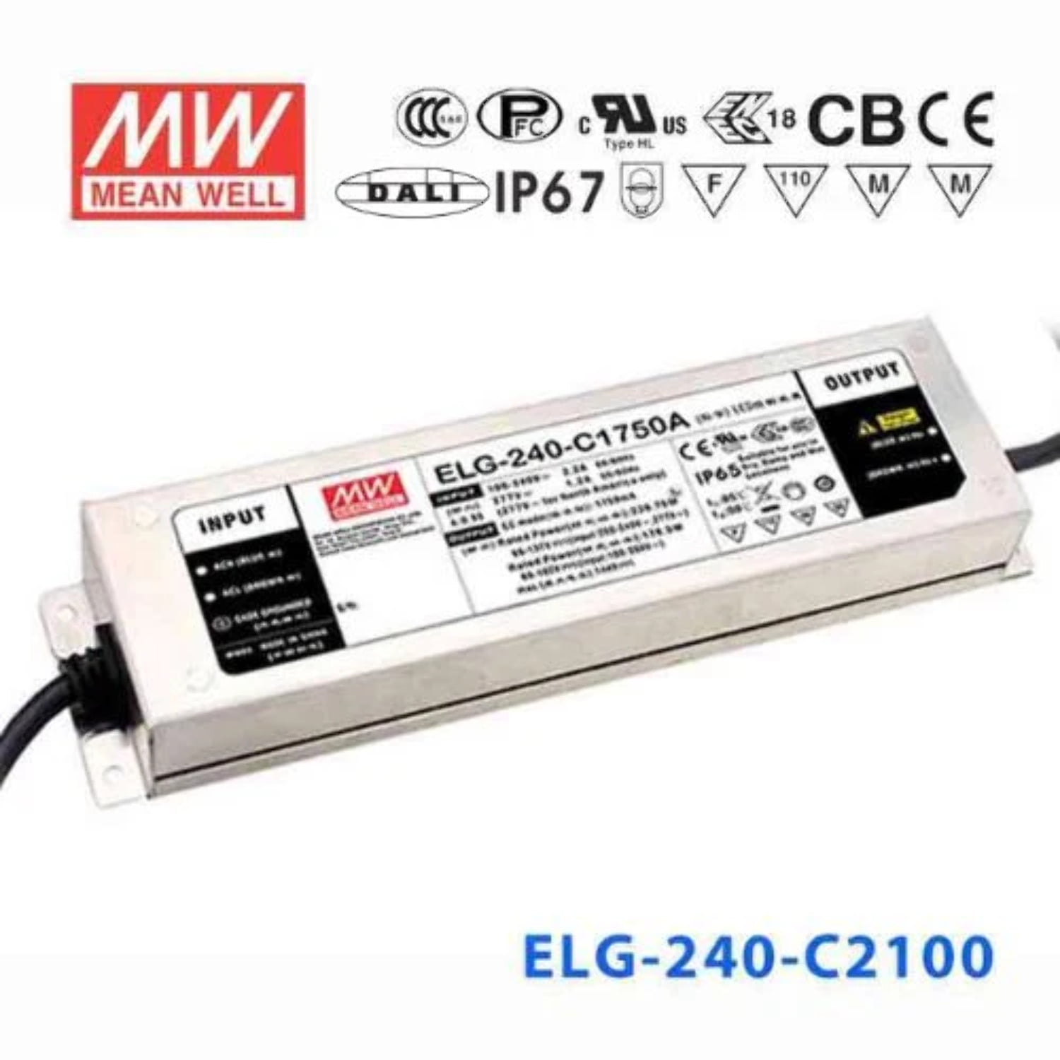 Mean Well ELG-240-C2100DA Power Supply 240W 2100mA - DALI - Walmart.com