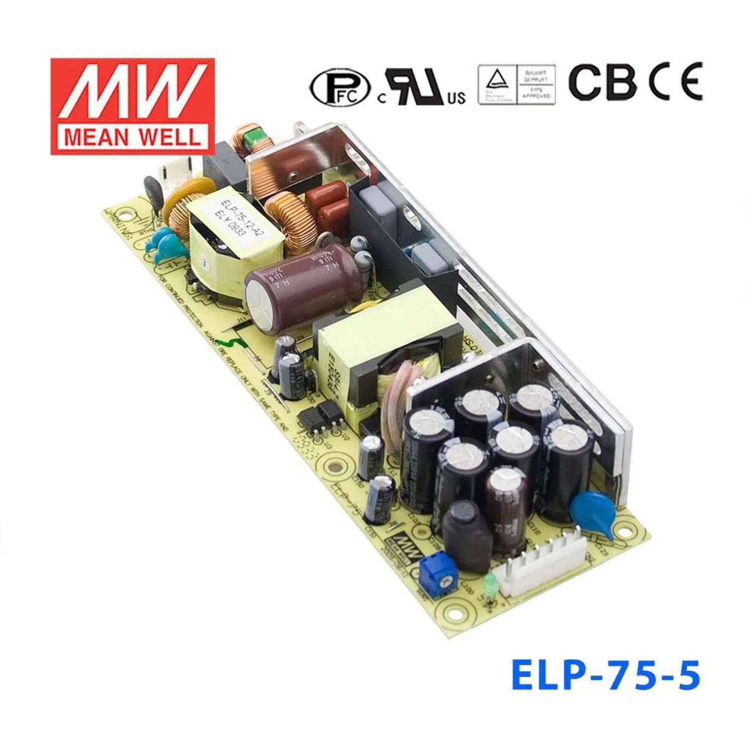 Mean Well ELP-75-5 Power Supply 75W 5V - Walmart.com