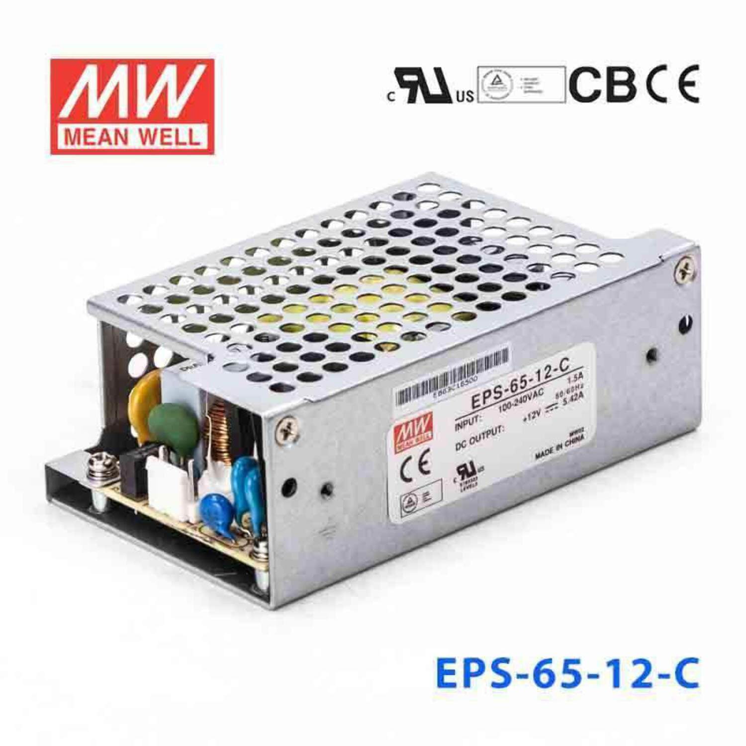 Mean Well EPS-65-12-C Power Supply 65W 12V - Walmart.com
