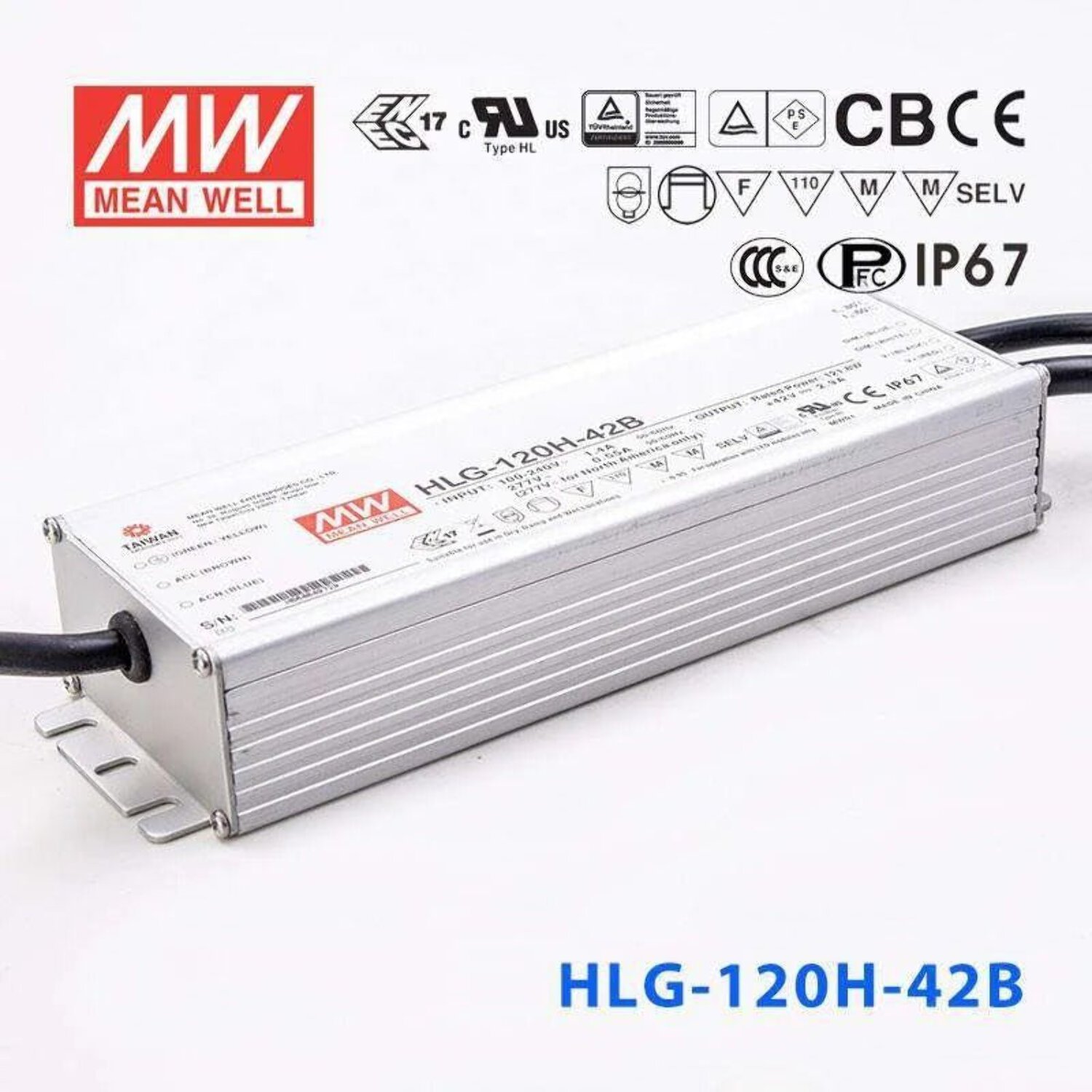 Mean Well HLG-120H-42B Power Supply 120W 42V- Dimmable - Walmart.com