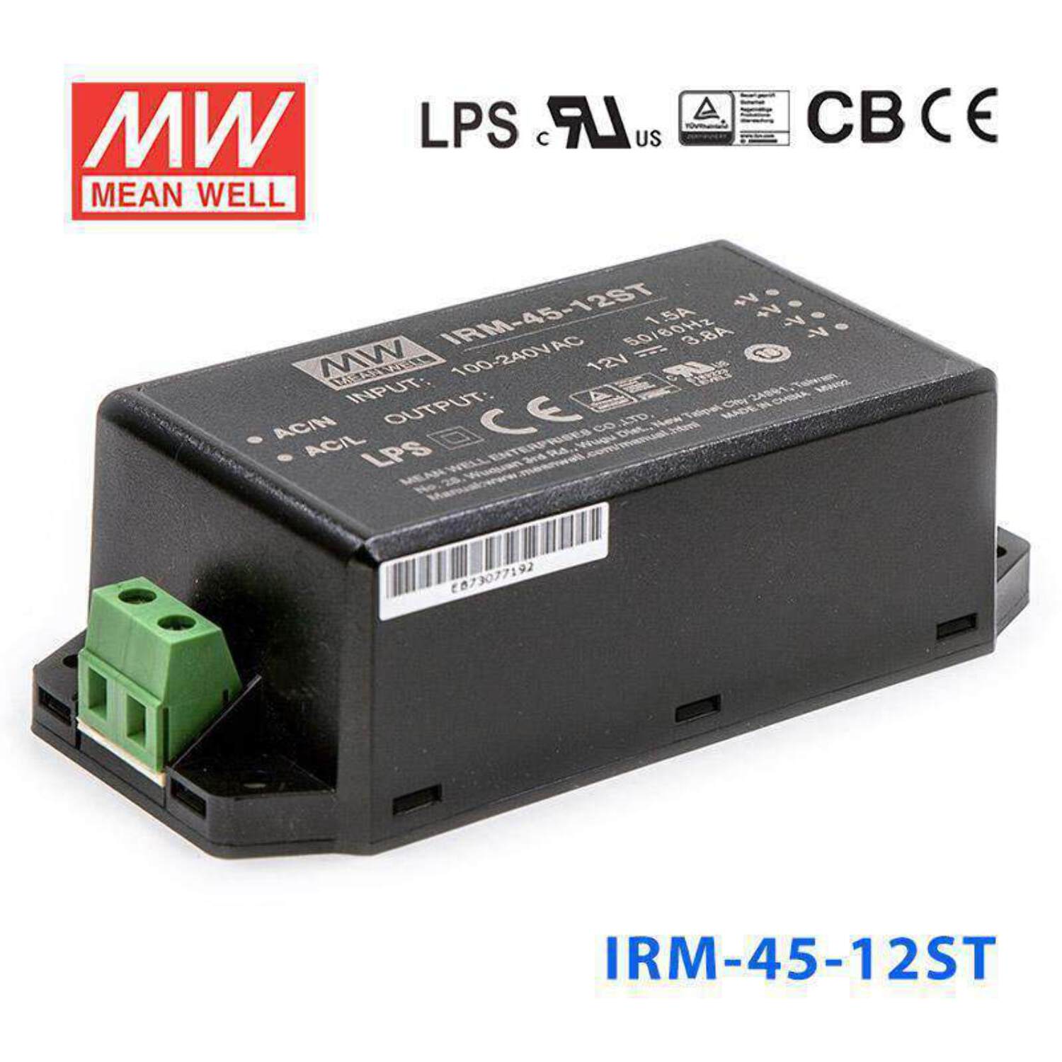 Mean Well IRM-45-12ST Switching Power Supply 45.6W 12V 3.8A ...