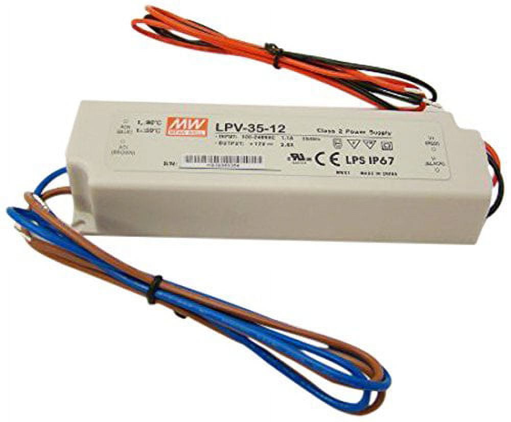 Mean Well LPV-35-12 Power Supply / LED Driver 90-264 VAC Input 35W 3A ...