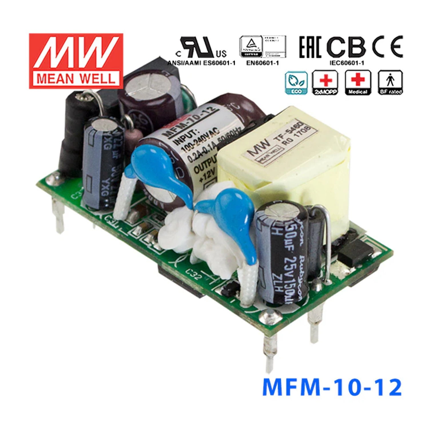 Mean Well MFM-10-12 Power Supply 10W 12V - Walmart.com