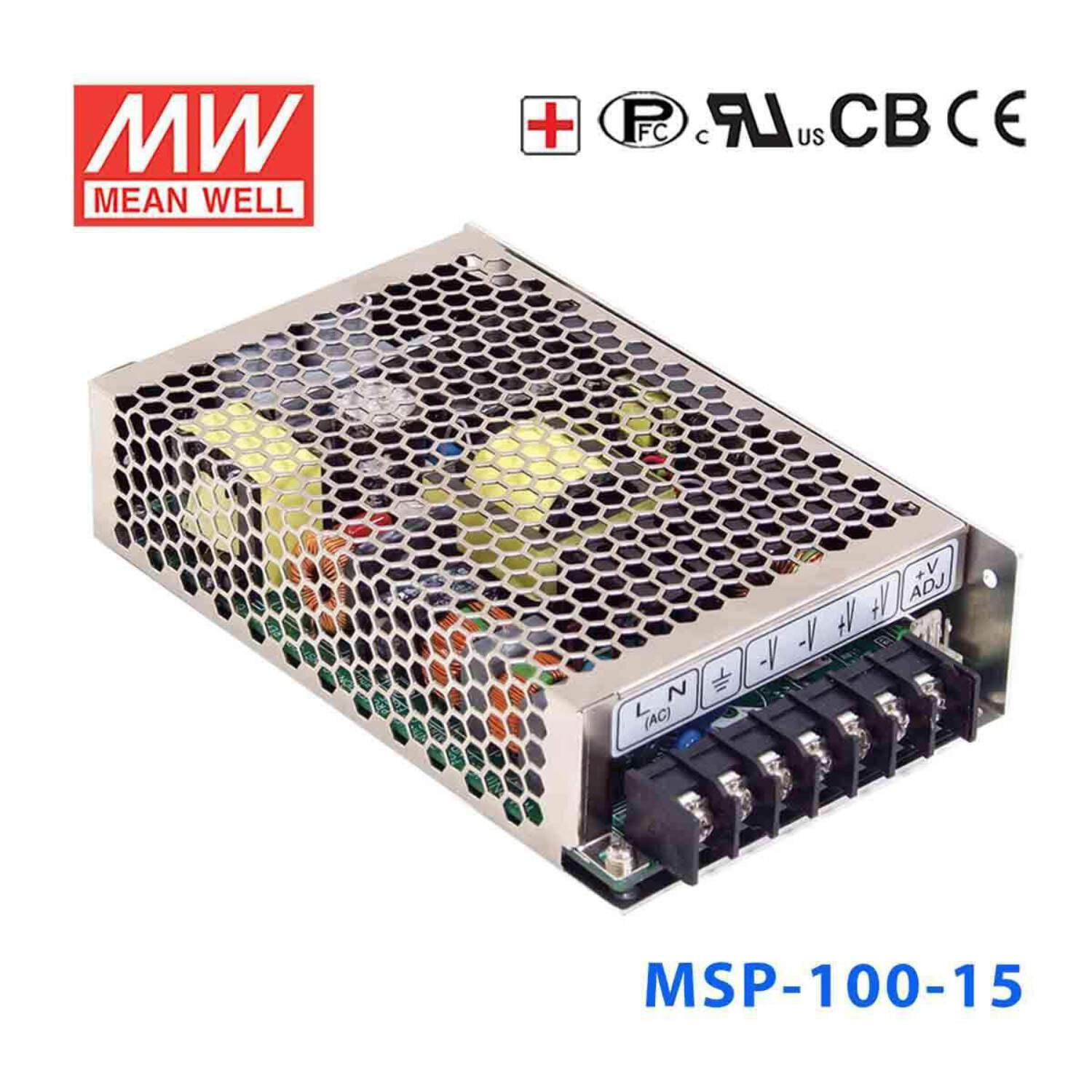 Mean Well MSP-100-15 Power Supply 105W 15V - Walmart.com