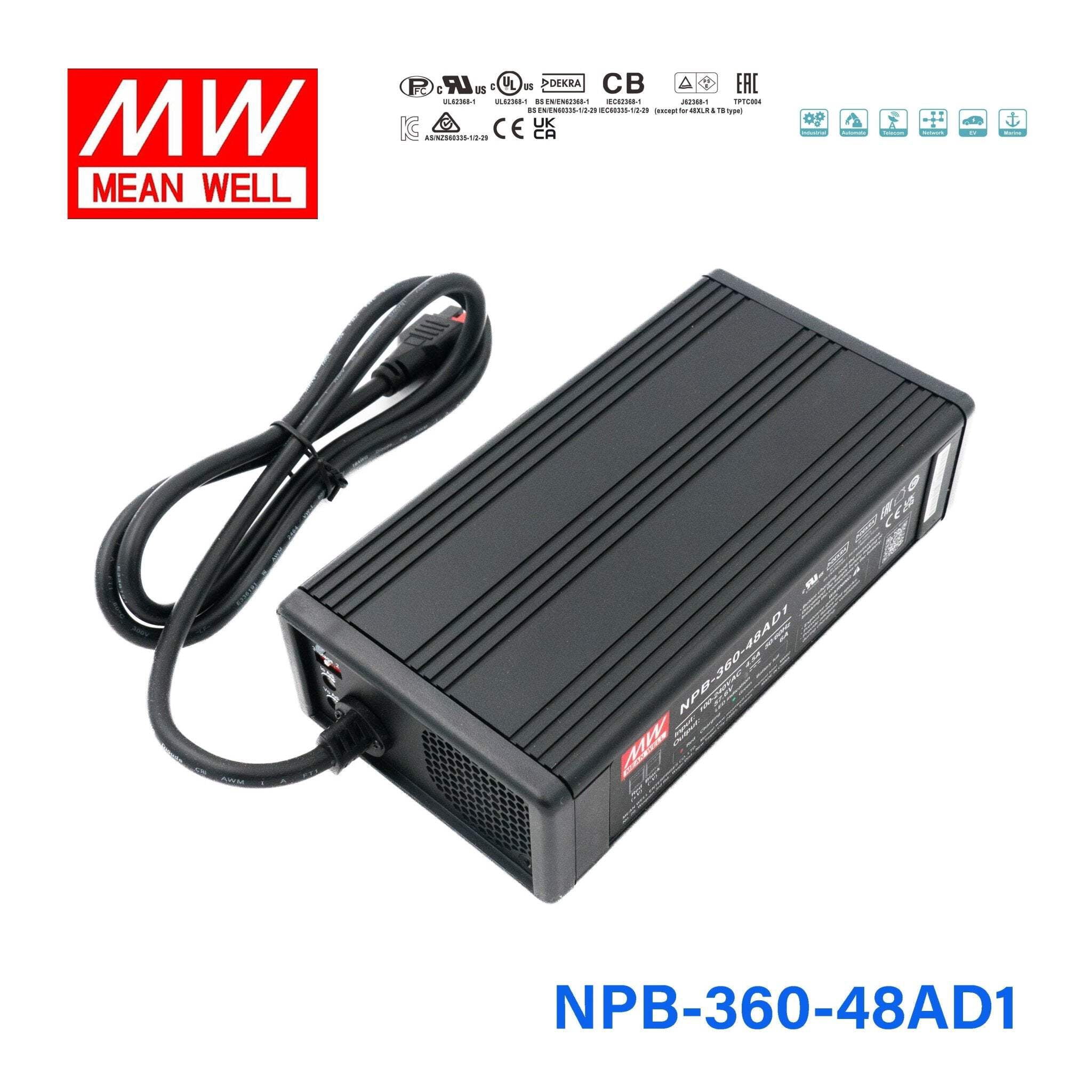 Mean Well NPB-360-48AD1 Battery Charger 360W 48V Anderson Connector ...