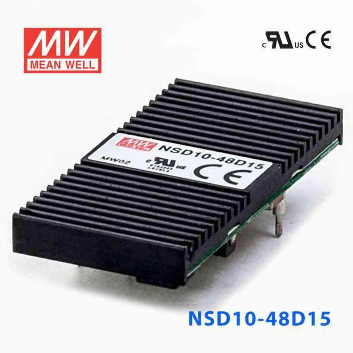 Mean Well NSD10-48D15 DC-DC Converter - 9.9W - 22~72V in ±15V out ...