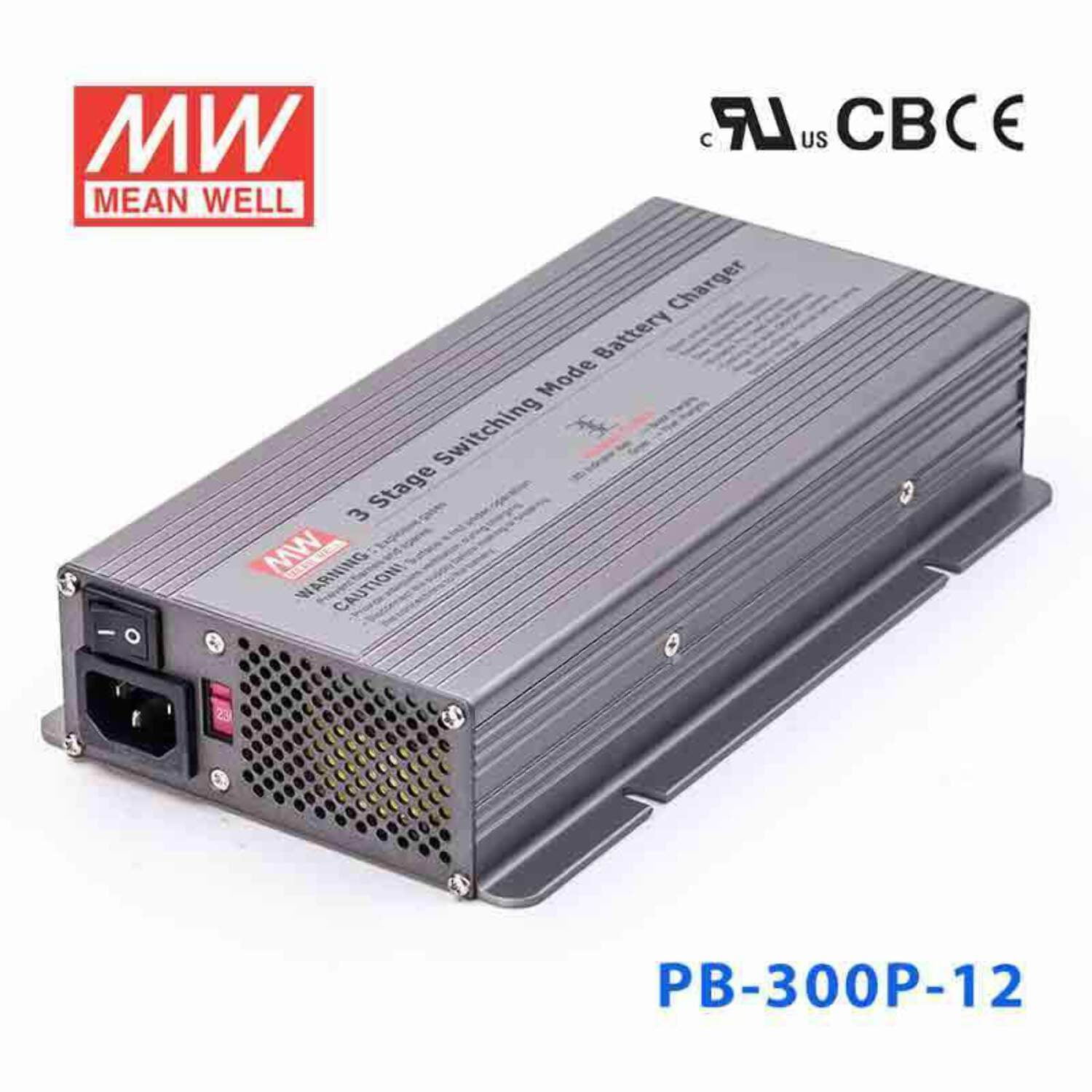 Mean Well PB-300P-12 Battery Chargers 300W 14.4V 12.5A - 3 Stage W/PFC ...