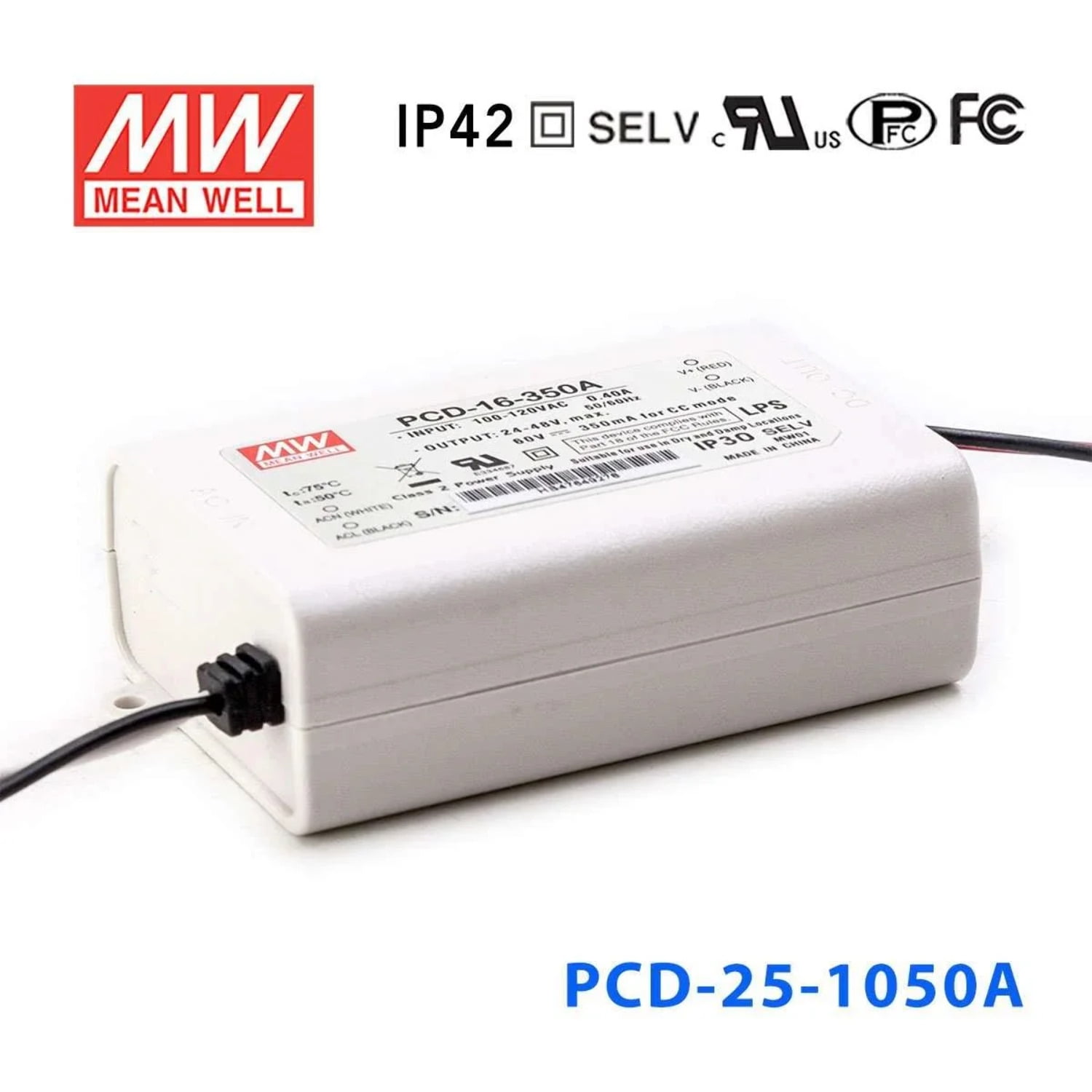 Mean Well PCD-25-1050A Power Supply 25W 1050mA - Walmart.com