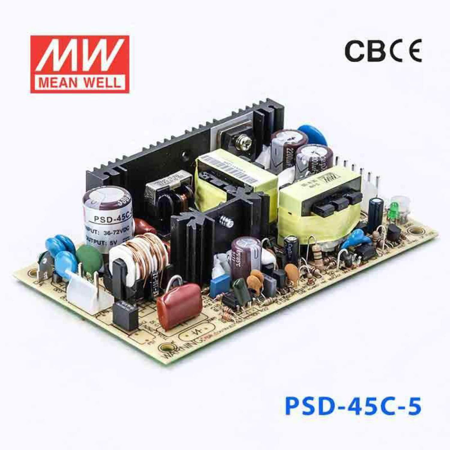 Mean Well PSD-45C-5 DC-DC Converter - 45W - 36~72V in 5V out - Walmart.com