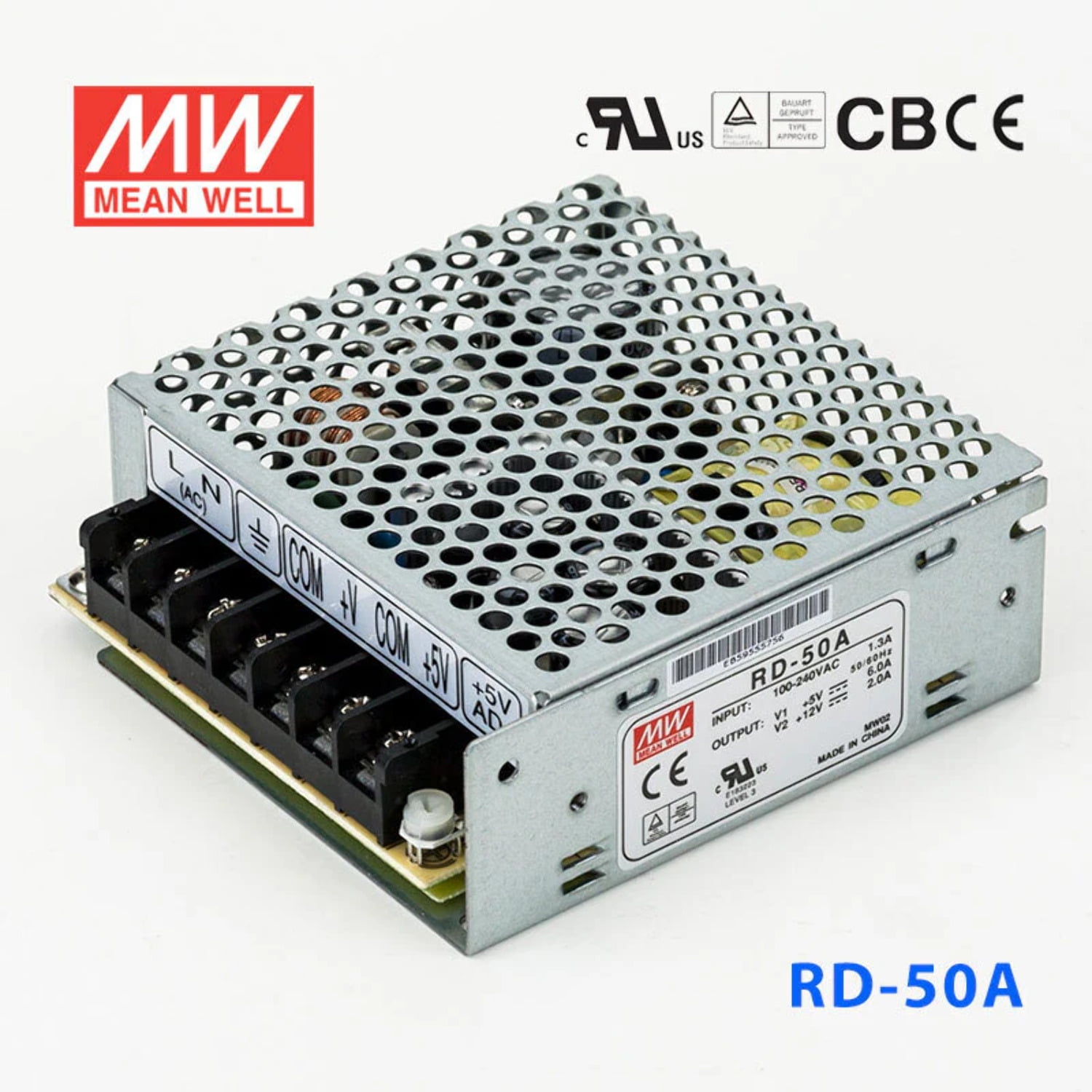 Mean Well RD-50A Power Supply 50W 5V 12V - Walmart.com