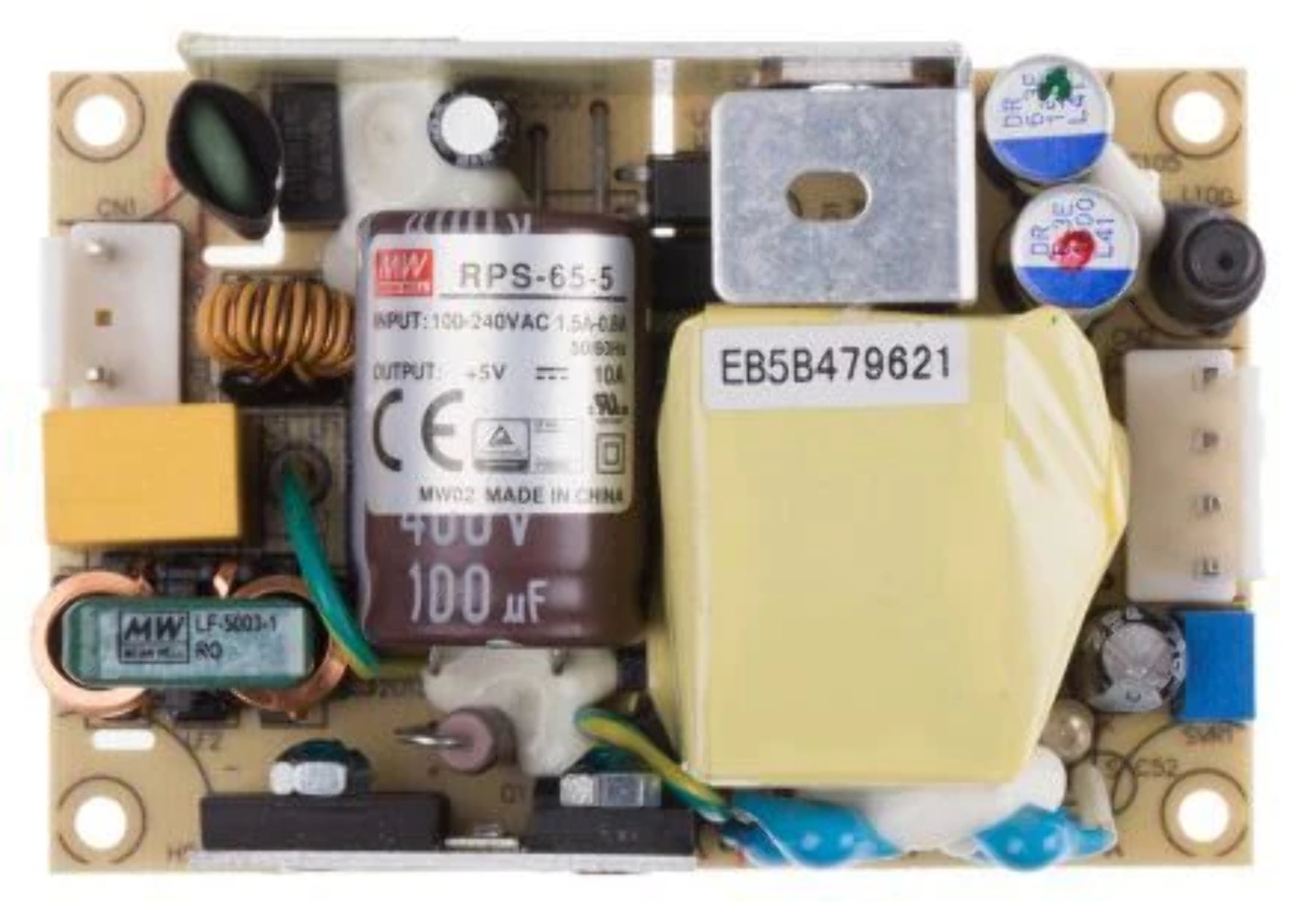 Mean Well RPS-65-5 Green Power Supply W 5V 10A - Medical Power Supply ...