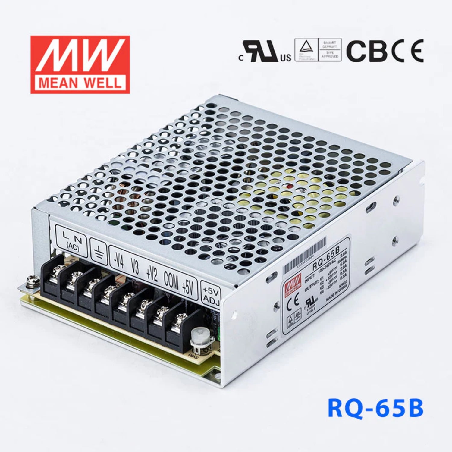 Mean Well RQ-65B Power Supply 65W 5V 12V -5V -12V - Walmart.com