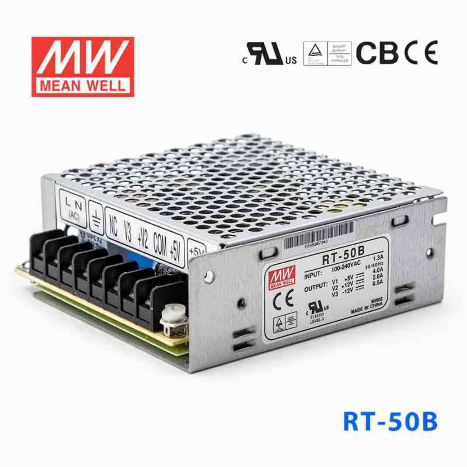 Mean Well RT-50B Power Supply 50W 5V 12V -12V - Walmart.com