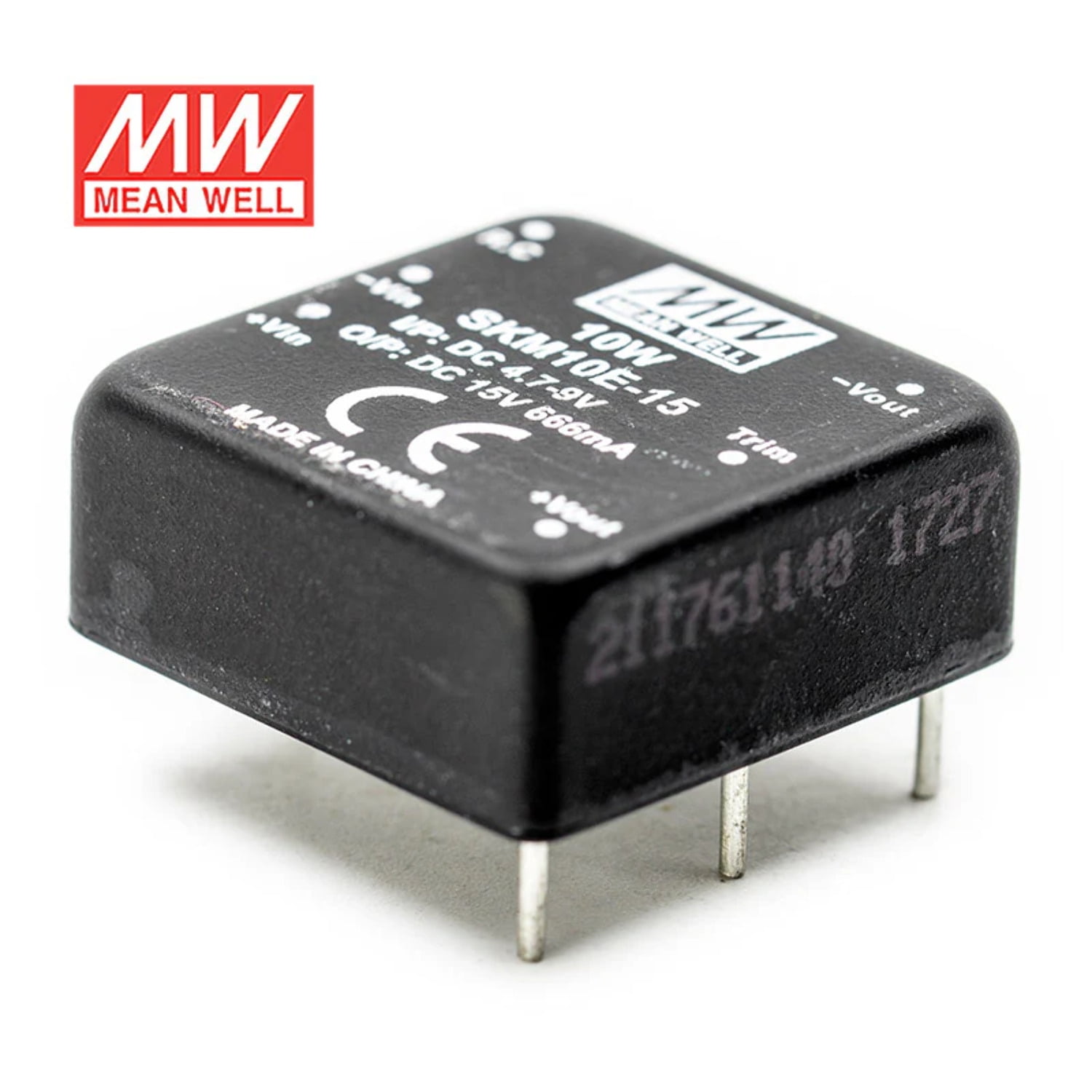 Mean Well SKM10E-15 DC-DC Converter - 10W - 4.7~9V in 15V out - Walmart.com