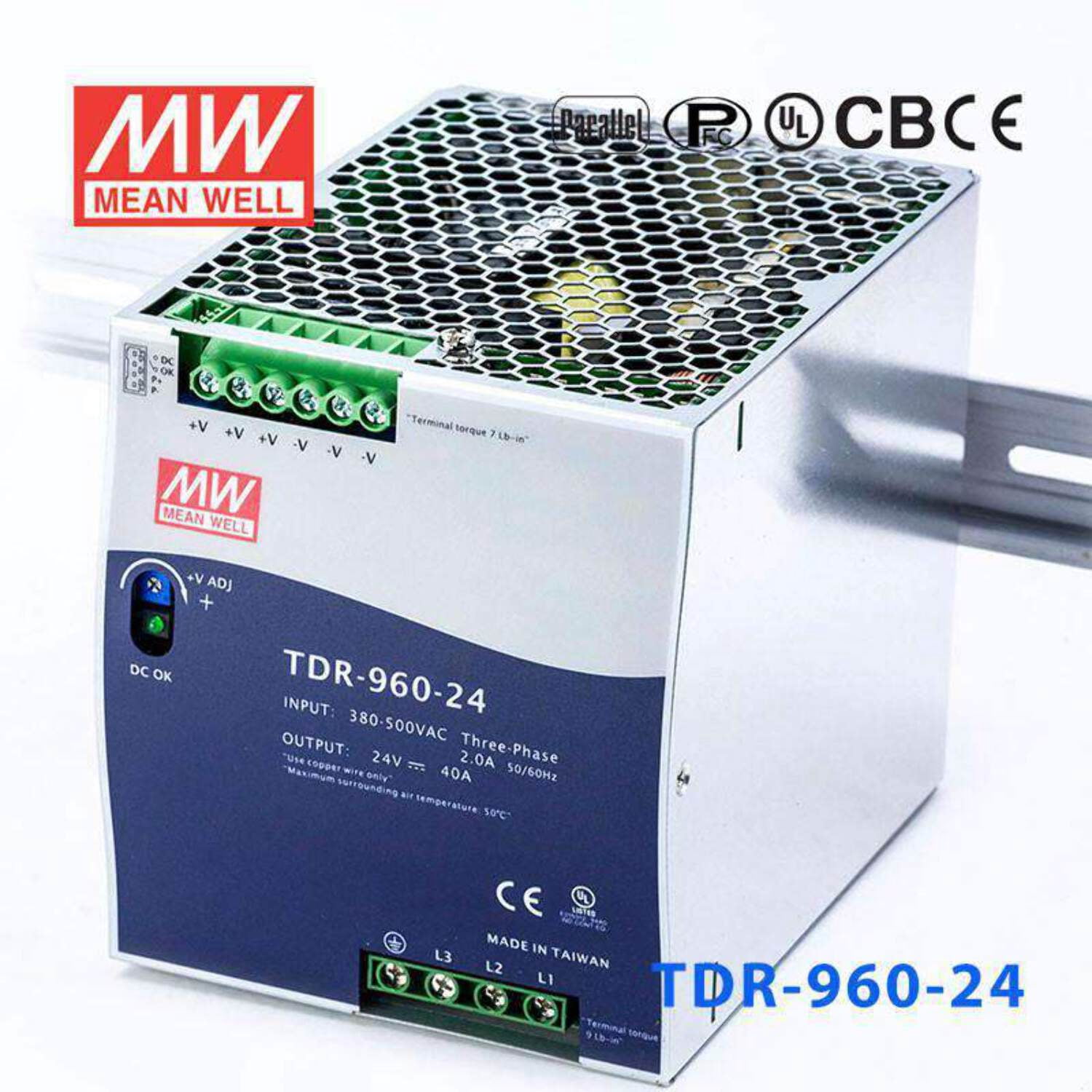 Mean Well TDR-960-24 Single Output Industrial Power Supply 960W 24V ...