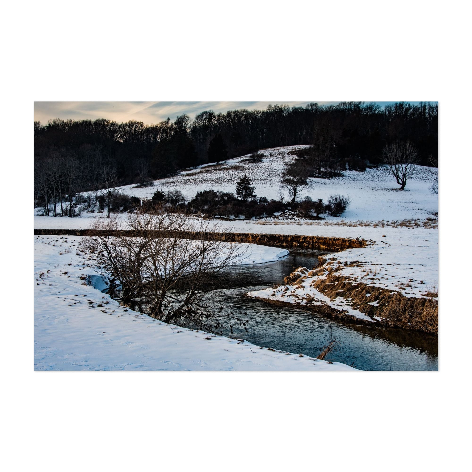 The Meandering Codorus Creek in Winter - Seven Valleys Pennsylvania ...